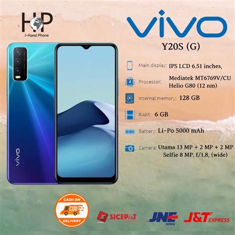 Jual PROMO VIVO Y20s HP Y20S HP MURAH HP VIVO RAM 6 128 GB 6 51 INCHI HD 5000 MAhN SIDIK JARI