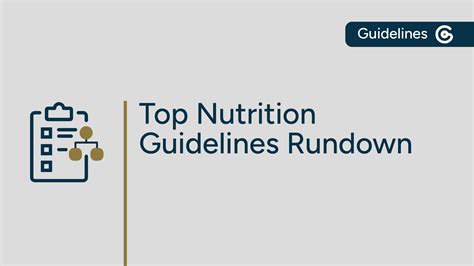 Top Nutrition Guidelines Rundown Nutrition Awareness Month
