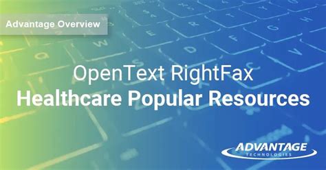 Healthcare Opentext Rightfax Advantage Technologies Inc