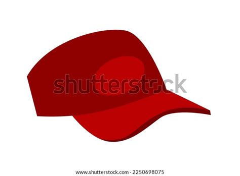 Red Baseball Cap Without Logo Vector Stock Vector Royalty Free