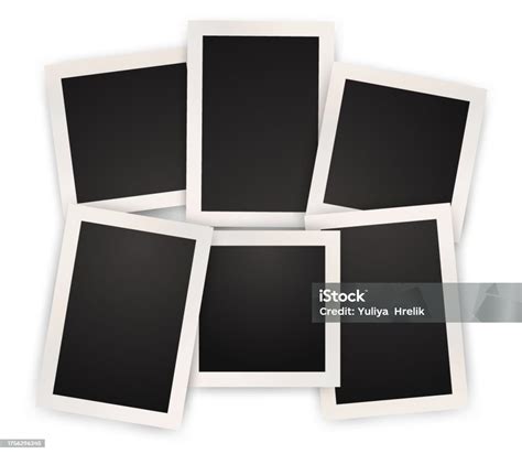 사진 프레임 모형 세트입니다 사진 앨범 템플릿입니다 메모리를 위해 빈 이미지입니다 텅 빈 사실적인 엽서입니다 벡터 일러스트 레이 션 플랫 스타일 건강관리와 의술에 대한 스톡