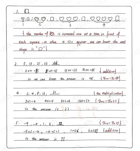 Solved Learning Task 1 Each Item Below Shows A Pattern Determine The