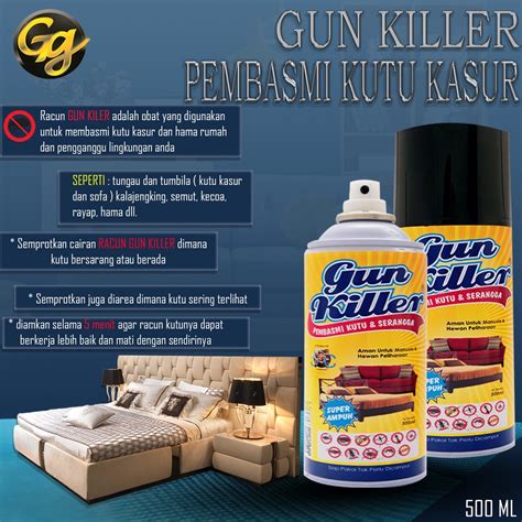 Jual Obat Anti Kutu Kasur Dan Sofa Ampuh Bed Gu Killer 500 Ml Tahan