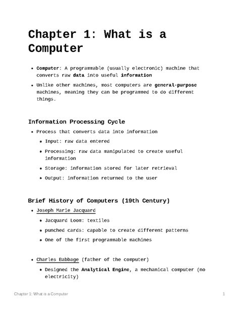 Chapter 1 What Is A Computer Chapter 1 What Is A Computer Computer A Programmable Usually