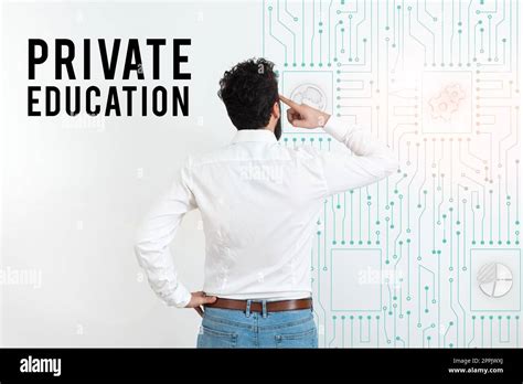 Hand Writing Sign Private Education Business Approach Belonging For