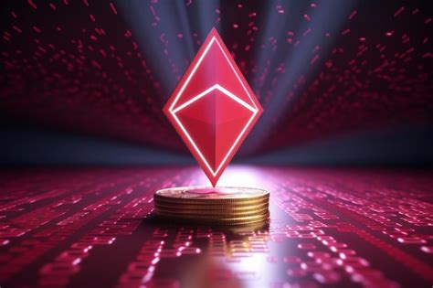 Premium Photo Falling Ethereum Rate Illustrated With Red Arrow