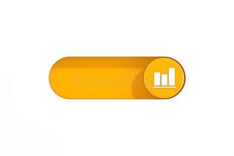 Yellow Toggle Switch Slider With Increase Arrow And Bar Chart Graph