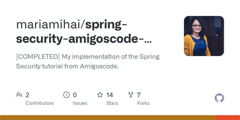 Github Mariamihaispring Security Amigoscode Tutorial Completed My