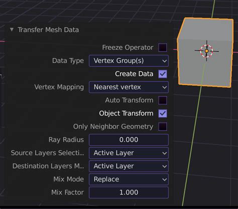 Mesh How To Transfer Weights Between Vertex Groups On Separate Meshes