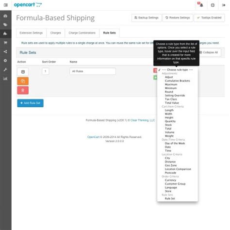Opencart Formula Based Shipping