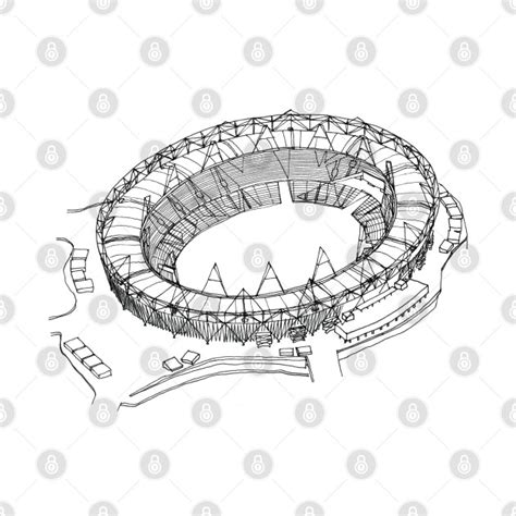 Olympic Stadium Hand Drawn Print London T Shirt Teepublic