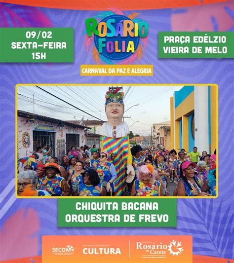 Definida a programação do carnaval de Rosário do Catete Prefeitura