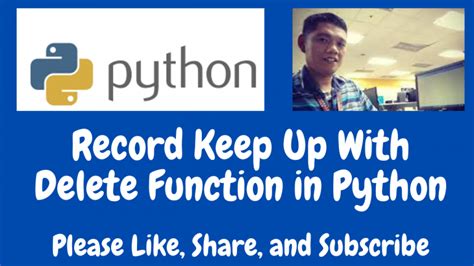 Record Keeping App With Delete Function In Python Free Computer