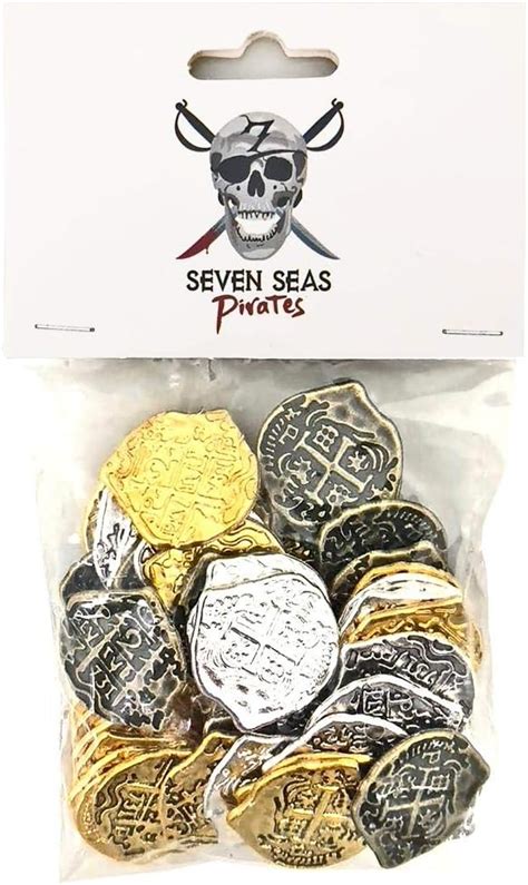 Buy Seven Seas Pirates Coins Golden And Silver Doubloons Metal