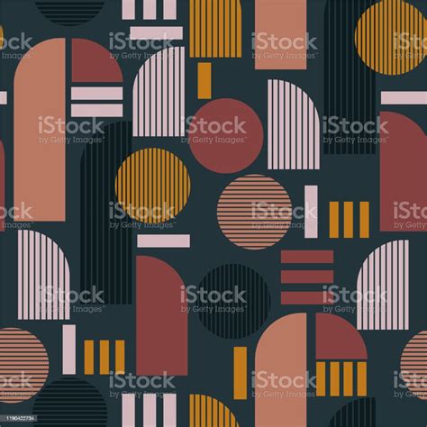 스트라이프 원활한 패턴 벡터 반복 패션 직물 웹 벽지 포장 및 모든 인쇄를위한 디자인과 현대 기하학적 혼합 모양 모양에 대한 스톡 벡터 아트 및 기타 이미지 Istock
