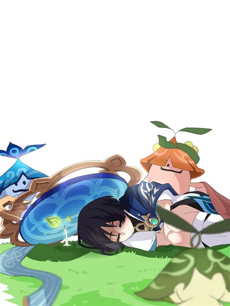 Scaramouche Nahida Wanderer Aranara And Ararycan Genshin Impact Drawn By Julydelic Danbooru