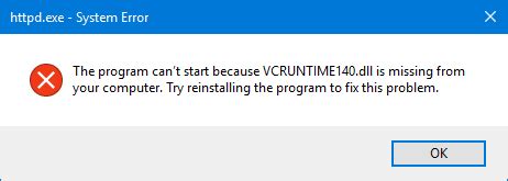 Fix the "VCRUNTIME140.dll Is Missing" Error on Windows 10