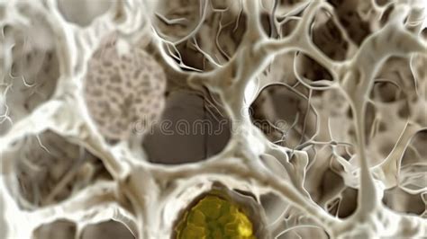 An Electron Microscope Image Of A Bone Cell Revealing Its Intricate
