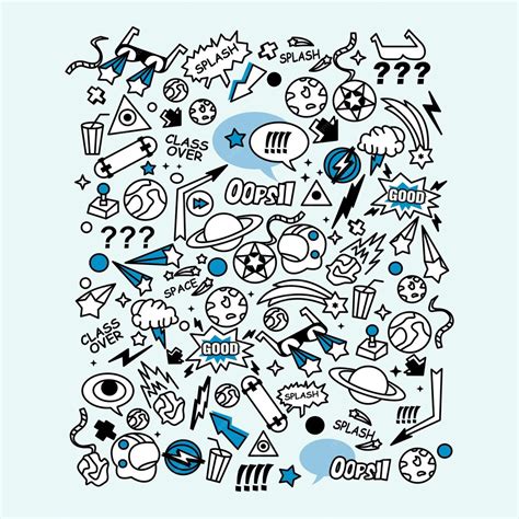 Premium Vector Sketchy Vector Hand Drawn Doodles Cartoon Set Of Space