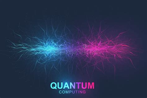 Quantum Computer Technology Concept Deep Learning Artificial Intelligence Stock Vector