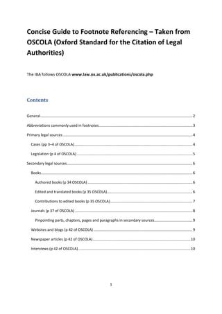 Concise Guide To Footnotes Pdf