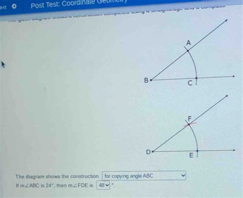 Ext Post Test Coordinate Geomcti The Diagram Shows The Construction