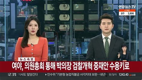 속보 국민의힘 이어 민주당도 검찰개혁 의장 중재안 수용 동영상 Dailymotion