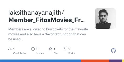 github laksithanayanajith member fitosmovies frontend members are