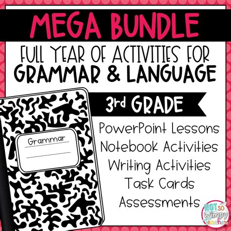Grammar Third Grade Activities Year Long Bundle Not So Wimpy Teacher
