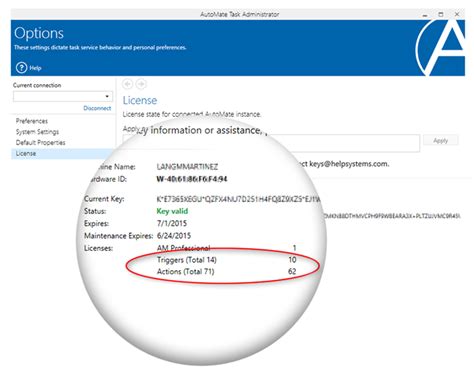 AutoMate Licensing Activation