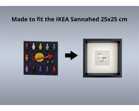 Lego Moc Classic Space Minifigures Display Frame For Ikea Sannahed