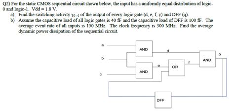 Q For The Static CMOS Sequential Circuit Shown Chegg