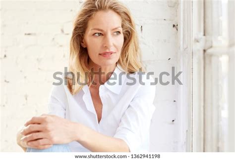 Portrait Shot Beautiful Blond Mature Woman Stock Photo Shutterstock