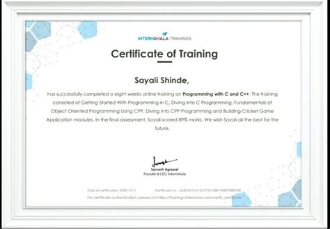 sayali shinde on linkedin internshala certificationcourse