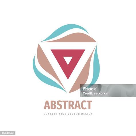 잎 추상 삼각형 개념 기호 디자인 개발 기호입니다 벡터 그림입니다 개념에 대한 스톡 벡터 아트 및 기타 이미지 개념 개발 광고 Istock