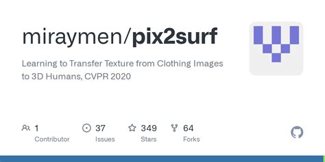 Github Miraymen Pix2surf Learning To Transfer Texture From Clothing Images To 3d Humans Cvpr