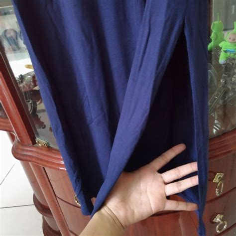 Navy Blue Midi Dress With Slits On Both Sides Womens Fashion Dresses