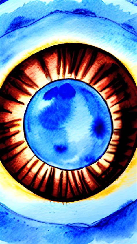 Watercolor Solar Eclipse Drawing · Creative Fabrica