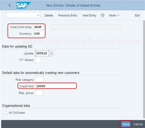 How To Define Credit Control Area In Sap S 4hana Sap Tutorial