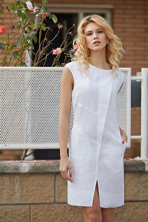 Hizmet kullanılamıyor Linen fashion Simple dresses White dress