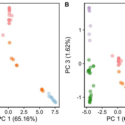 principal component analysis with filtered samples each dot represents