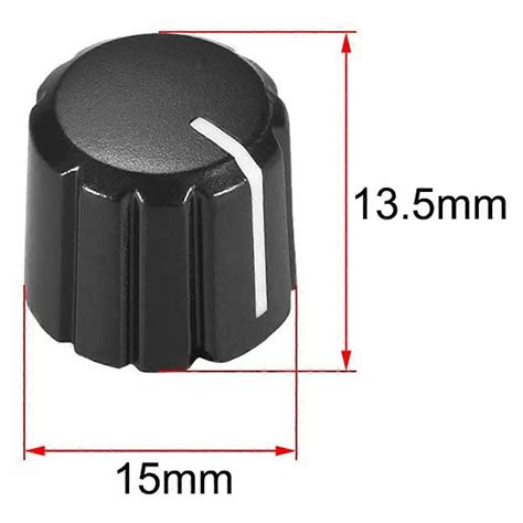 10pcs Potentiometer Control Knobs For Electric Guitar Volume Tone Knobs Black D Type 6mm Fruugo Uk