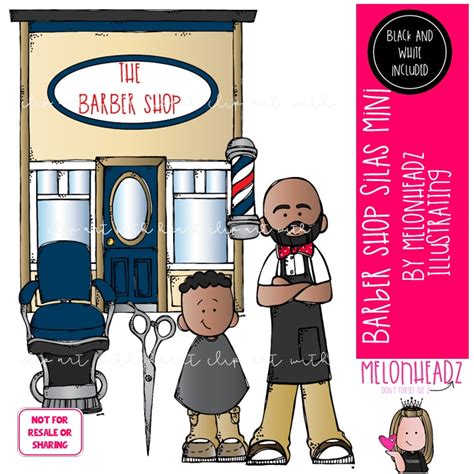 Barber Shop Clip Art Silas Melonheadz Character Mini Melonheadz