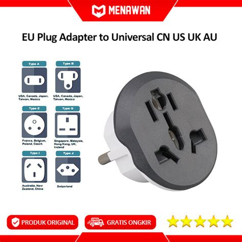 Adapter Conveter To International Steker Stop Kontak Sambungan Listrik
