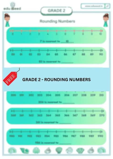Free Math Worksheet For Grade 2 Rounding Off