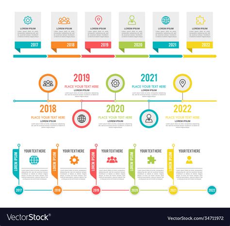 Timeline Workflow Or Process Diagram Option Vector Image