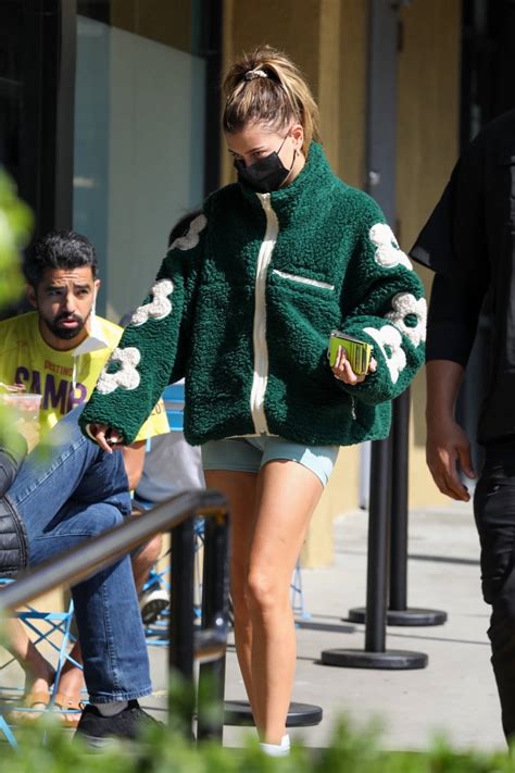 Hailey Bieber Flashes Her Legs As She Makes A Stop For A Juice With Her