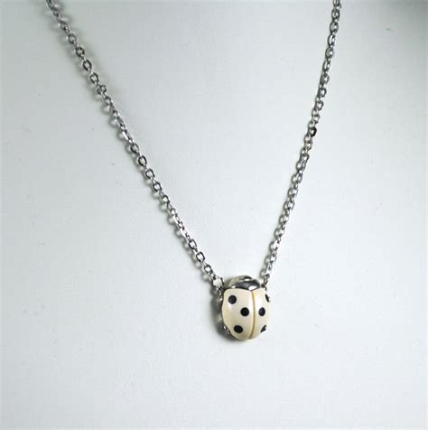 Vintage Rare Ladybug Necklace Lucky Ladybug 1970s Good Luck Etsy