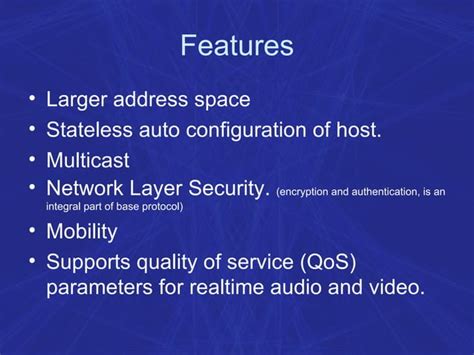 Internet Protocol Version 6 Ppt