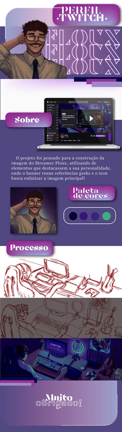Perfil Twitch Floux Behance